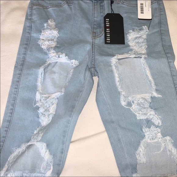Fashion Nova | Shorts | Nwt Fn Distressed Bermuda Shorts L | Poshmark